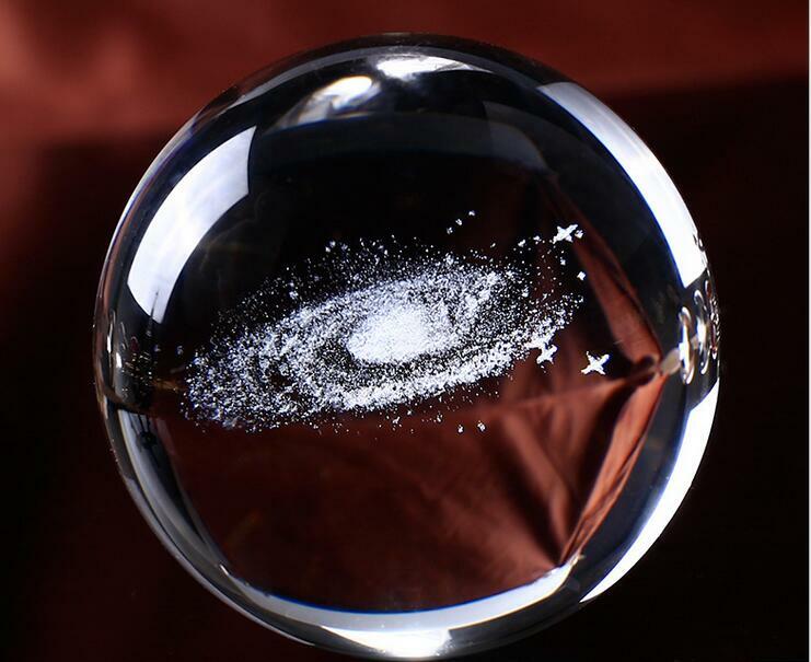 200mm Diameter Globe Galaxy Miniatures Crystal Ball 3D Laser Engraved ...