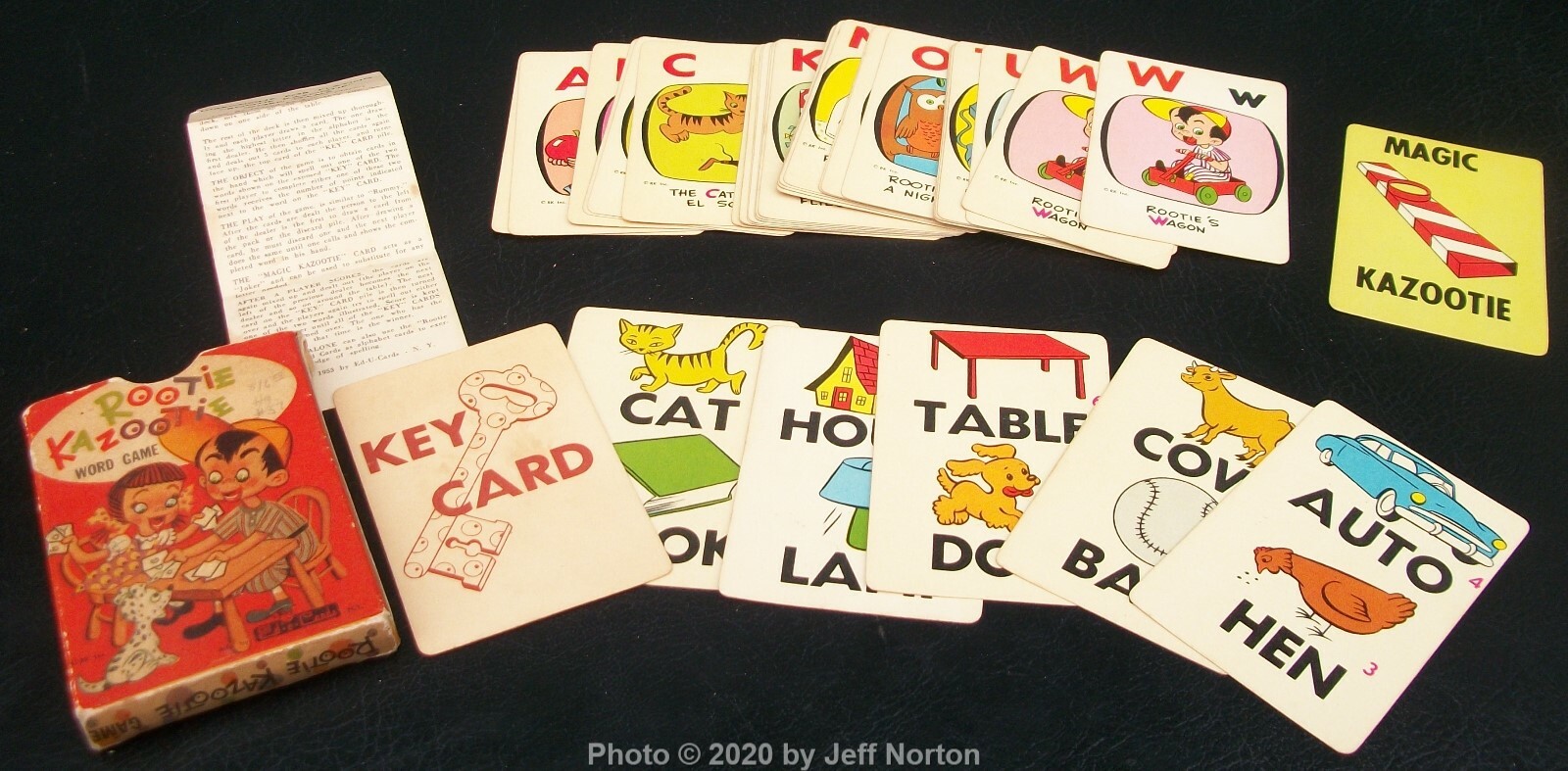 Vintage Rootie Kazootie Word Game. Copyright 1953 by Ed-U-Cards. In ...