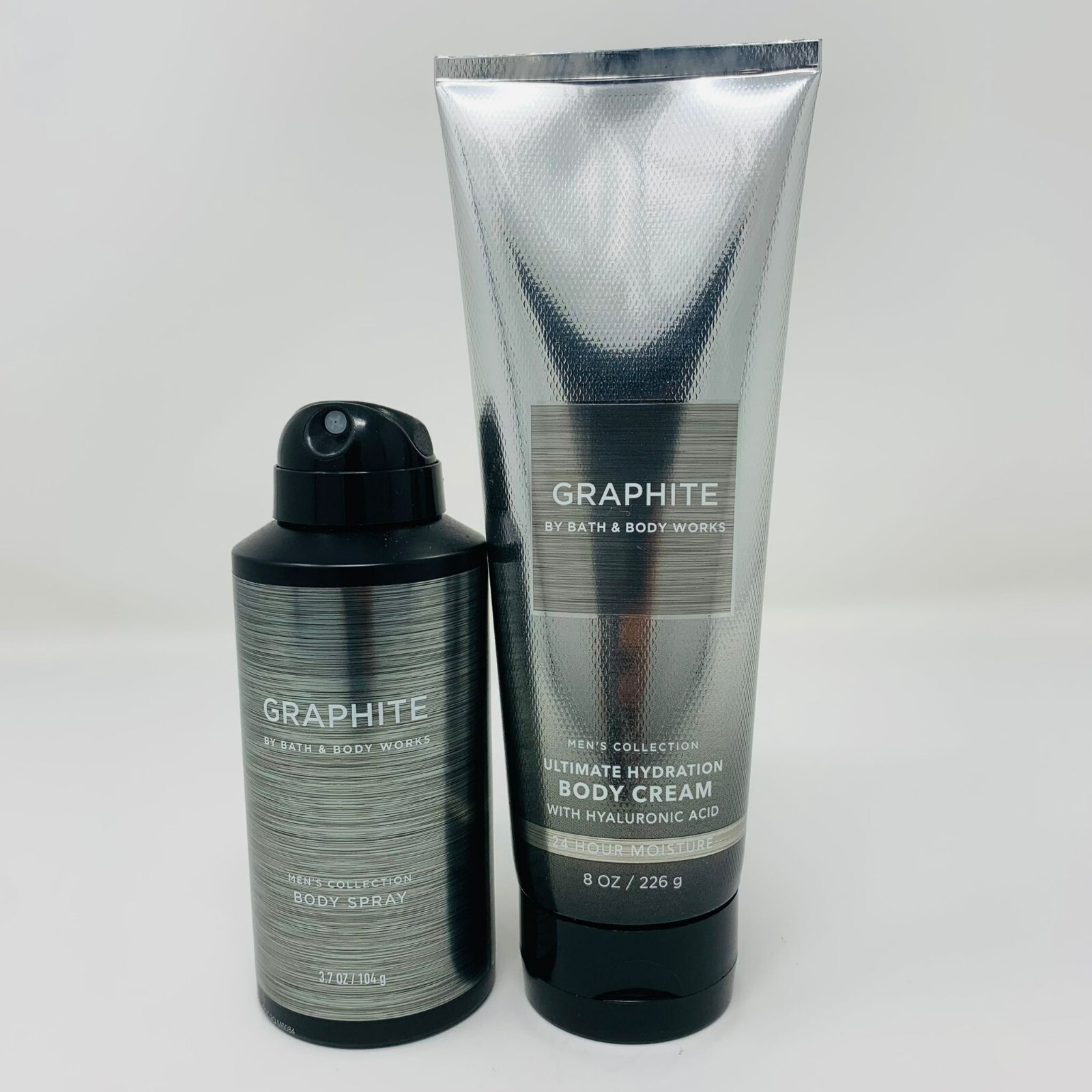Bath and Body Works Graphite Men's lot of 2 body spray and body cream ...