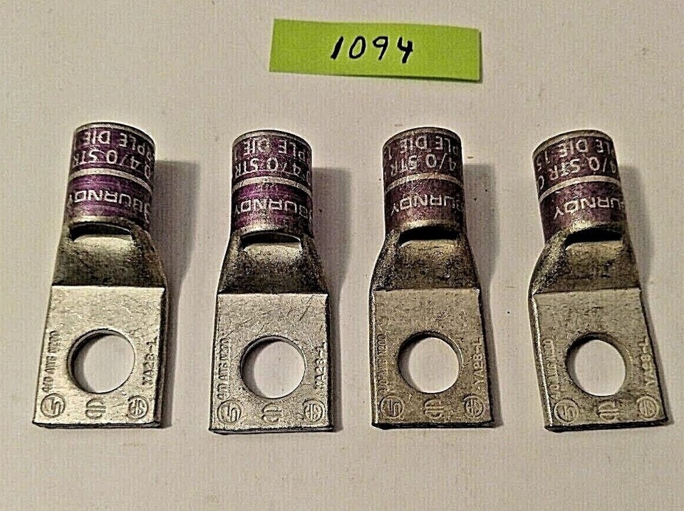Burndy Copper Lug - Purple Die YA28-L- Qty: 4 - Lot# 1094 | eBay
