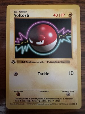 Pokemon TCG Voltorb Base Set (Shadowless) 1st Edition 67/102 | eBay