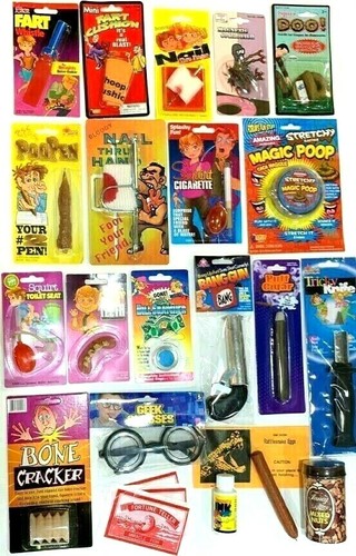 JUMBO MEGA PRACTICAL JOKE SET 24 Prank Kit Squirt Neck Cracker Fart ...
