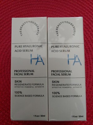 HA /PROFESSIONAL FACIAL SERUM/ PURE HYALURONIC ACID SERUM/ 2pk. | eBay