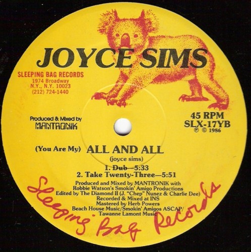 Joyce Sims - (You Are My) All And All READ DESCRIPTION (12", Gen) (Good ...