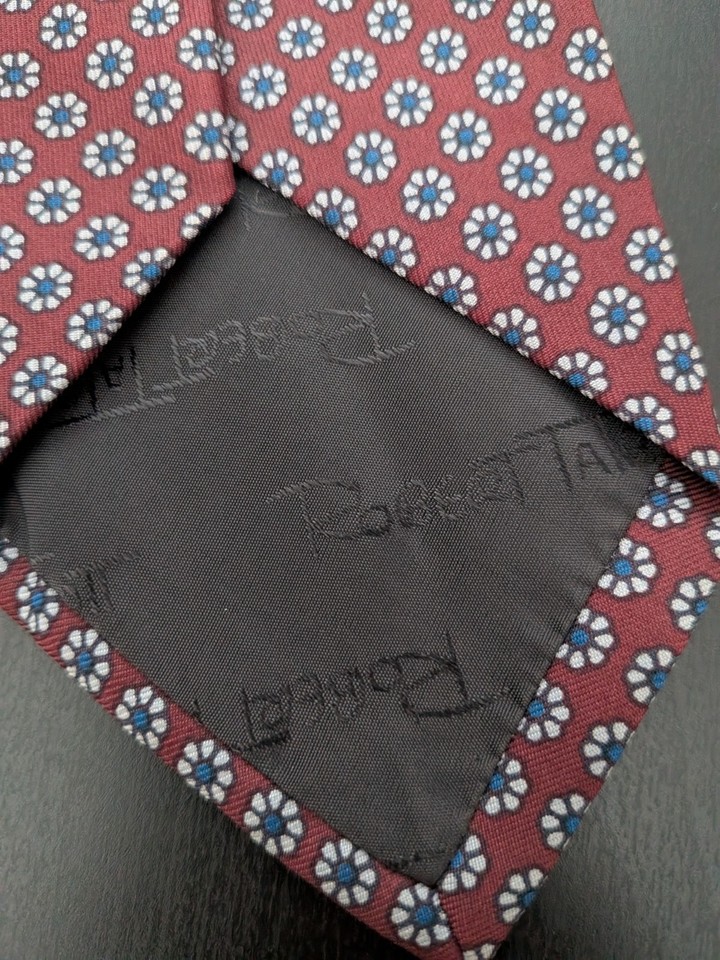 Robert Talbott Tie Necktie USA Made English Silk Maroon Red Floral ...