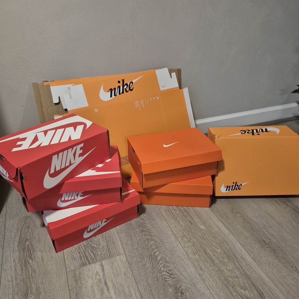 Lot Of 10 New Nike Sneaker Boxes Orange And Red 12×8×4.5 | eBay