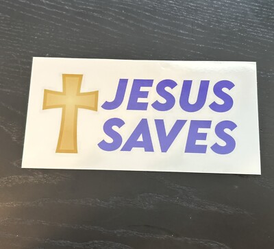 Jesus Saves Car Bumper Christian Sticker Decal | eBay