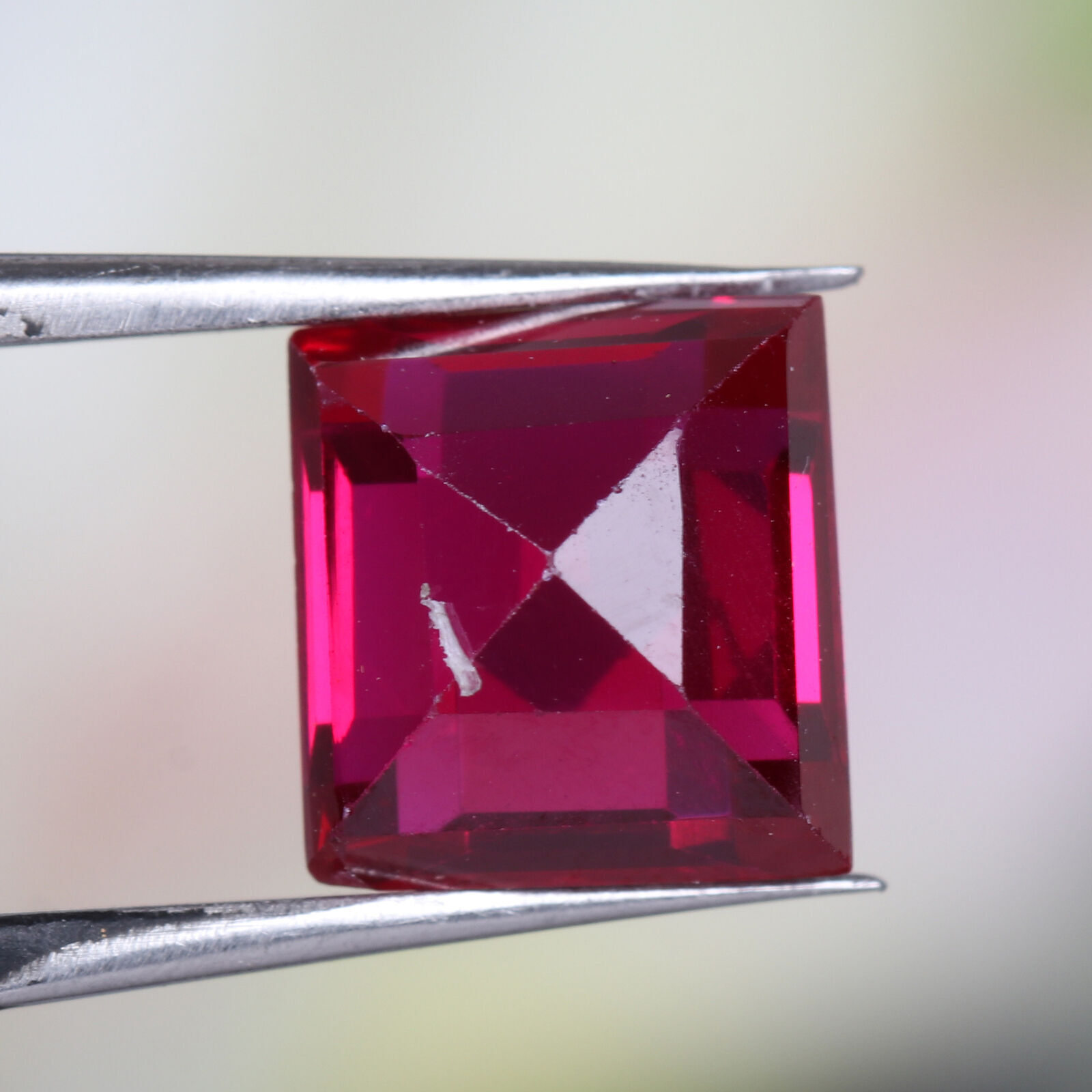 7.10 Cts.Natural Square Cut Mozambique Red Ruby Loose Gemstone For~Ring ...