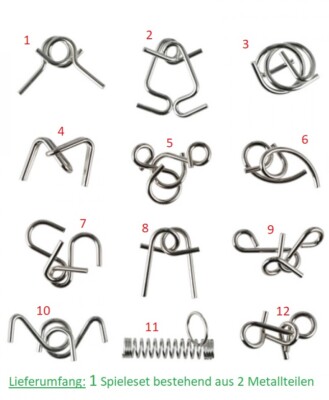Geduldsspiel aus Metall | Puzzle Rätselspiel Knobeln Raten IQ Denkspiel ...