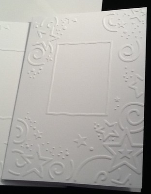 Embossed Card blanks x 4 pack, hearts, baby, star, flowers themes ...