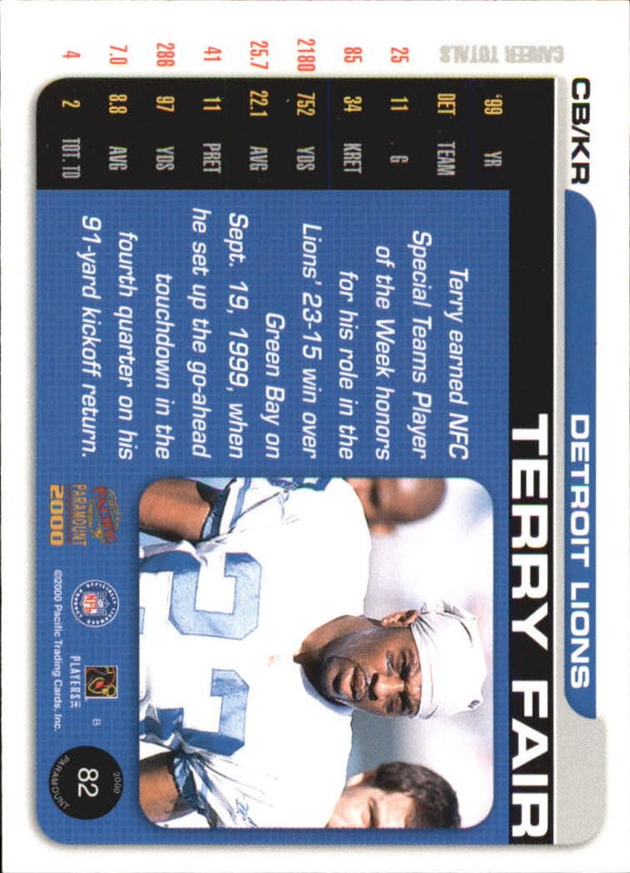 2000 Paramount Premiere Date #82 Terry Fair/79 - NM-MT | eBay