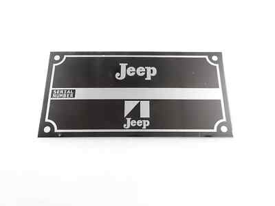 DATA PLATE FOR VINTAGE JEEP AMERICAN MOTORS 1970-87 #V291-8 | eBay