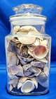 9" Tall Glass Apothecary Jar Filled With Seashells Sea Shells | eBay