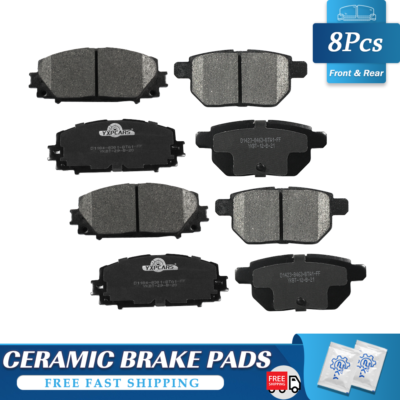Front Rear Ceramic Brake Pads For 2010-2018 Toyota Prius 2011-2016 ...