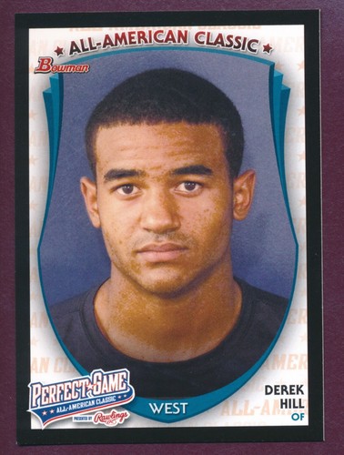 2013 TOPPS PERFECT GAME ALL AMERICAN CLASSIC DEREK HILL TRUE ROOKIE FIRST CARD | eBay