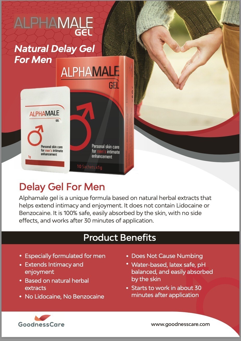Alphamale Gel Delay For Men 10 Sachets box | eBay