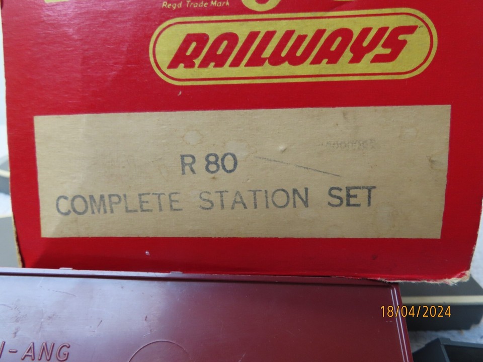 VINTAGE TRIANG RAILWAYS # R80 STATION SET IN ORIGINAL BOX | eBay