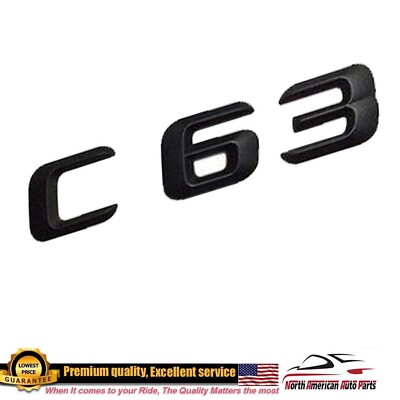 C63 Emblem Logo Decal Trunk Lid C-Class New Rear Body Trim Black | eBay