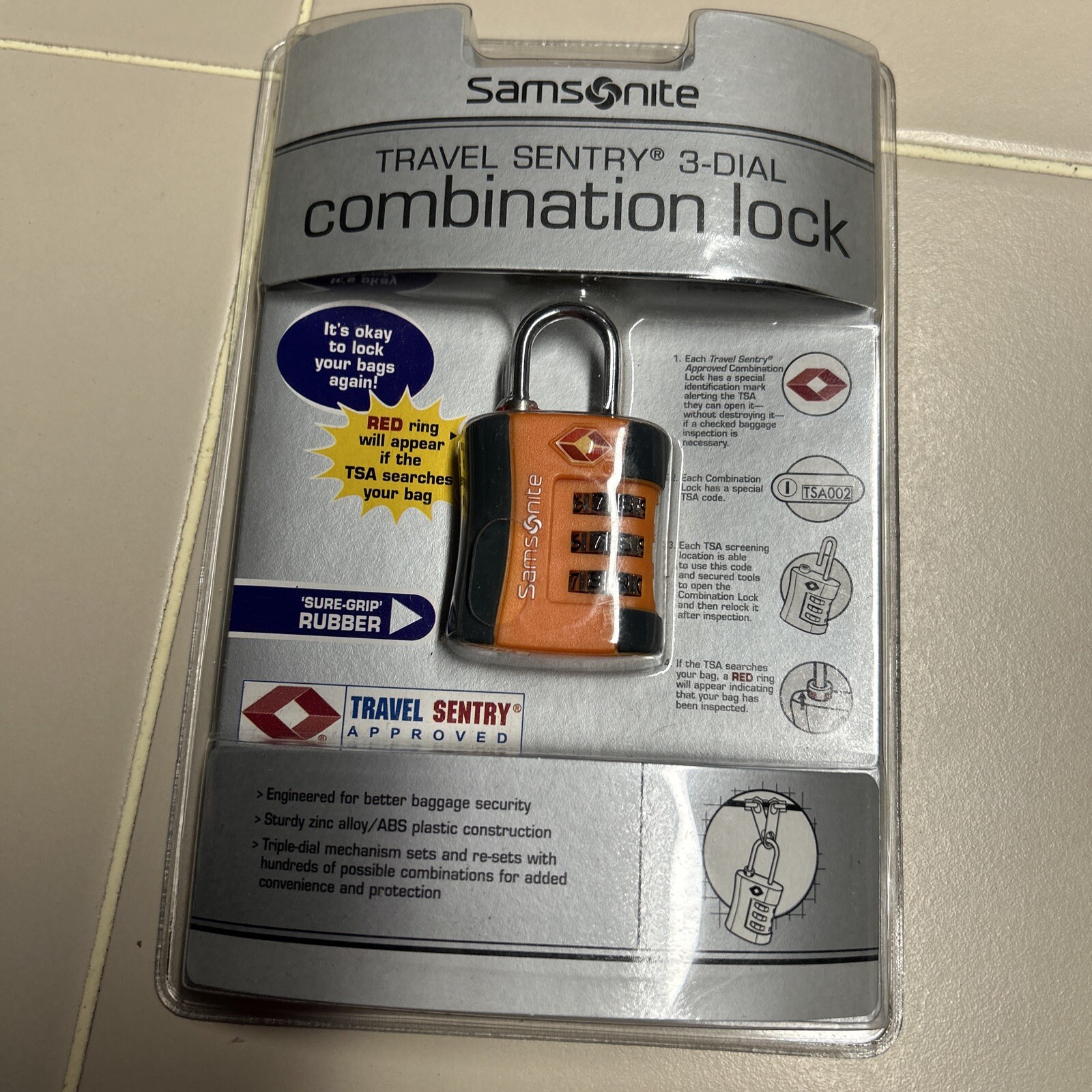 Samsonite Travel Sentry 3 Dial Combination Lock | eBay