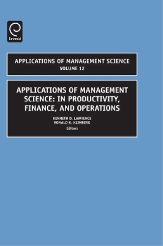 Kenneth D. Lawrence In Productivity, Finance, and Operations (Relié ...