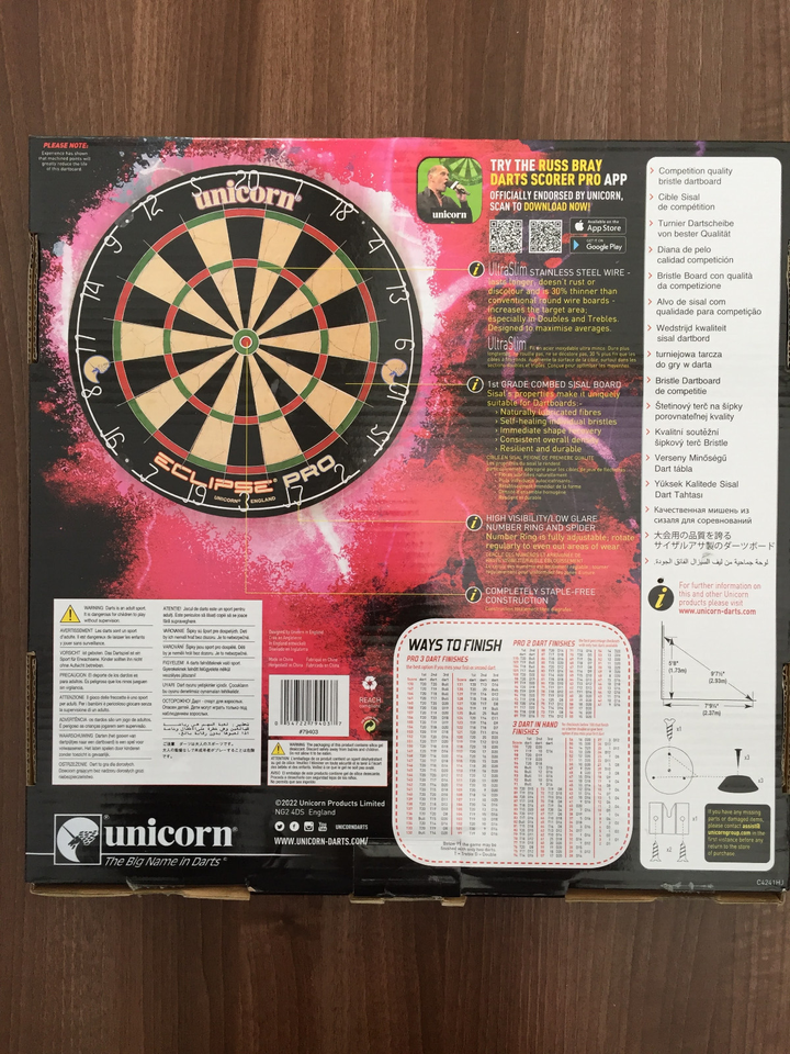 Unicorn Eclipse Pro Dartboard in box | eBay UK