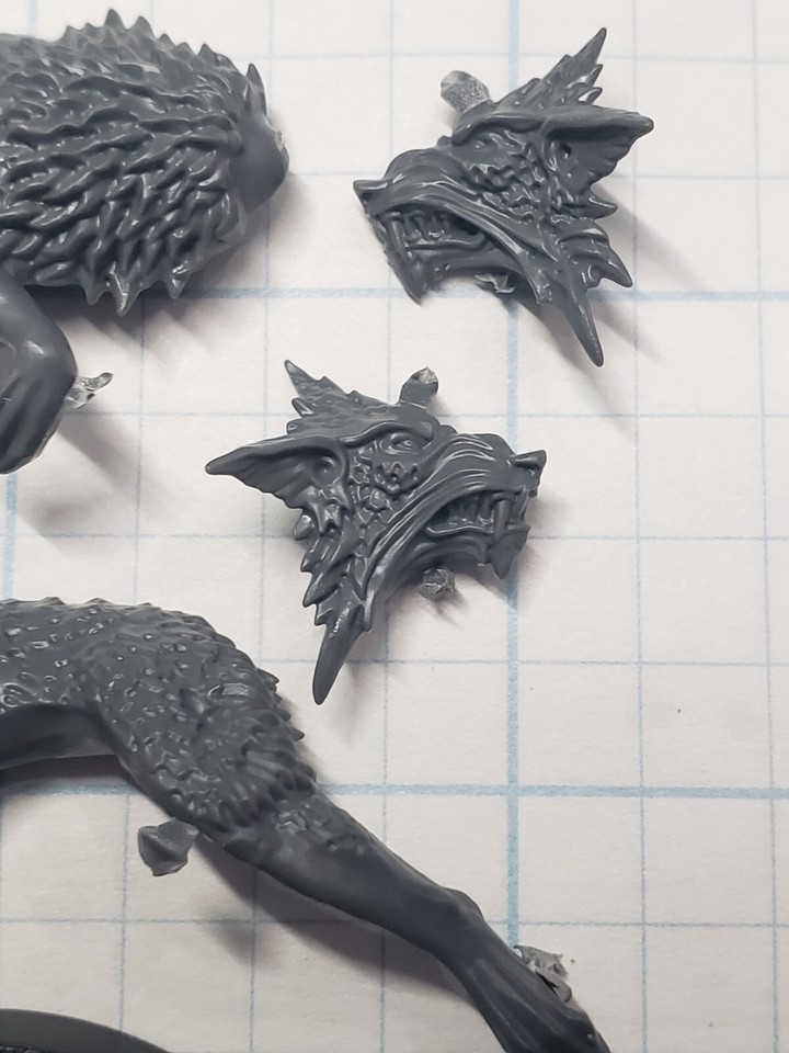 Warhammer 40k Space Wolves Bits Fenresian Wolves Wolf w Base #3A | eBay