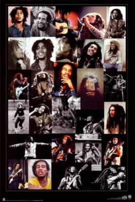 BOB MARLEY COLLAGE RASTA REGGAE 24" X36" POSTER SCORPIO - New, FREE ...