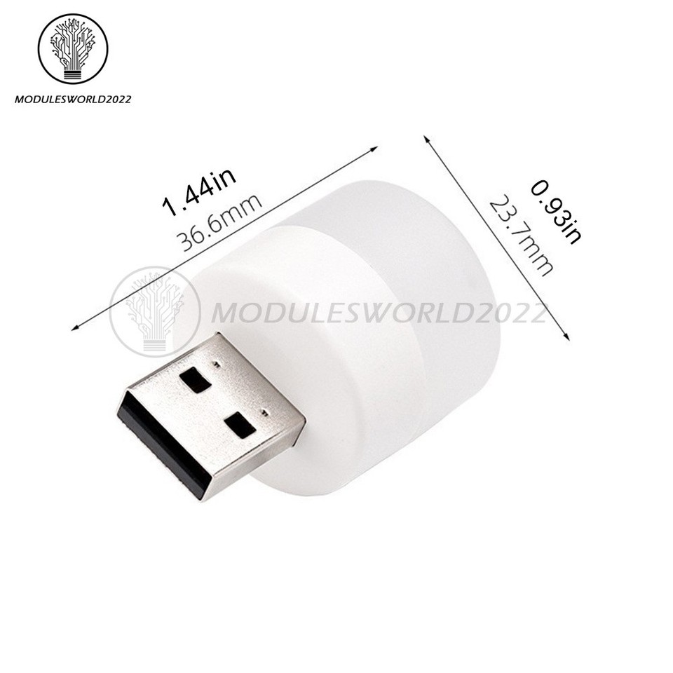 1Pcs USB Mini LED Night Light Portable Small Round Lamp Mobile Light ...