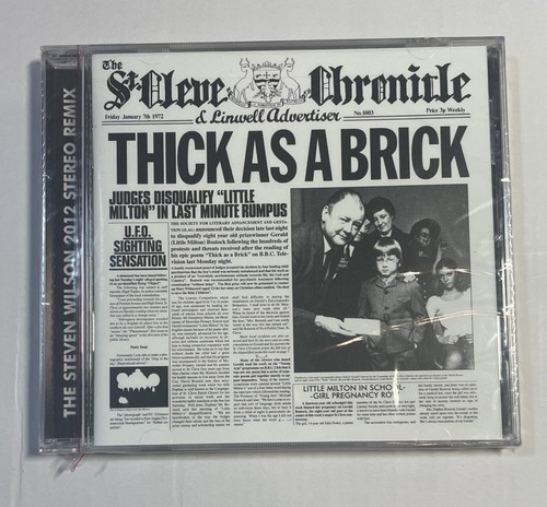 Jethro Tull Thick As A Brick SEALED CD The Steven Wilson 2012 Stereo ...