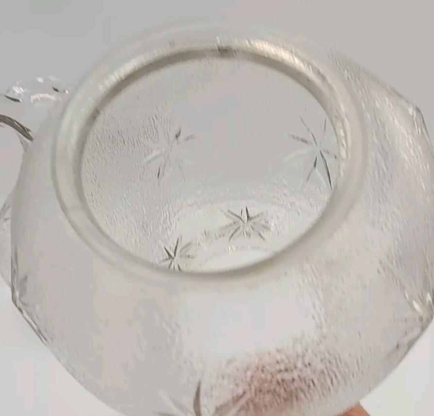 Fenton L.G. Wright Clear Glass Stipple Star Lamp Shade Lot Of 2 | eBay