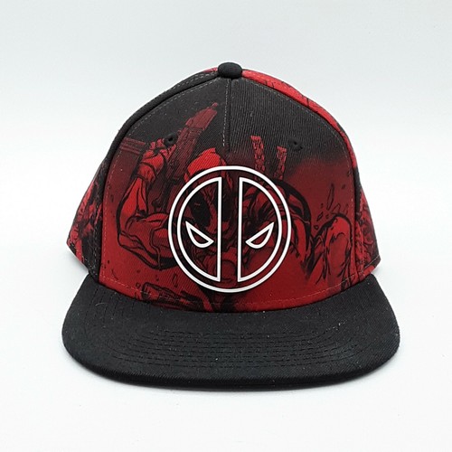 NEW Marvel Deadpool Cap (red/black print with black bill) | eBay