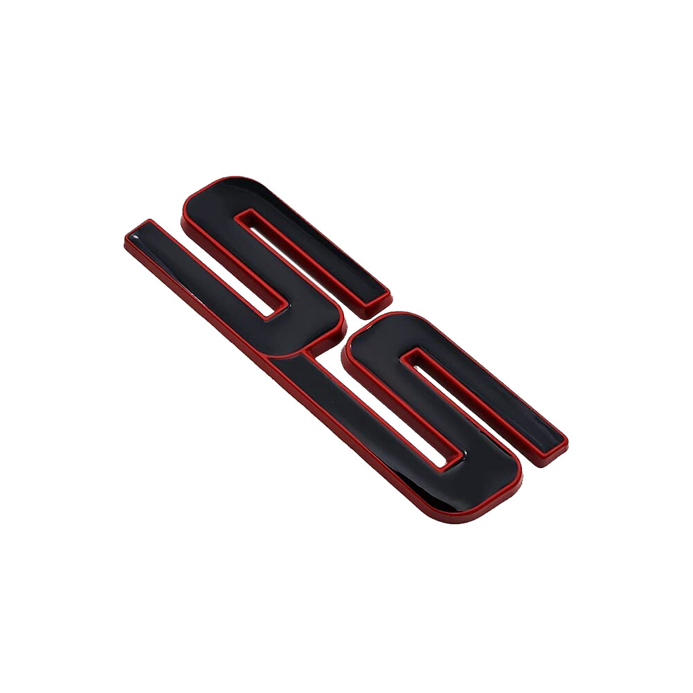 For Metal SS Emblem 3D Car Badge Decal Red Trim | eBay