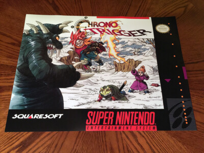 Chrono Trigger SNES box art retro video game 24" poster print super ...