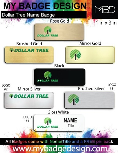 Dollar Tree Employee Name Badge | eBay