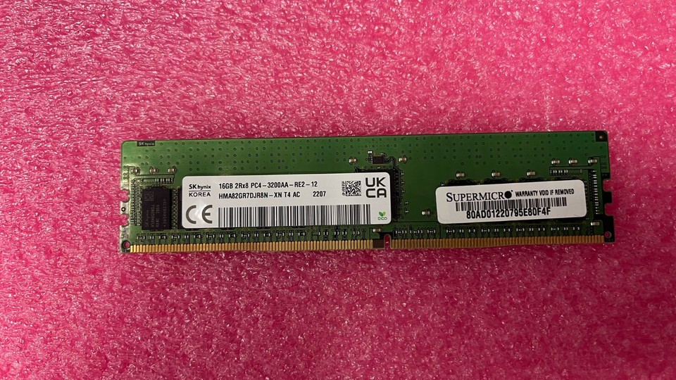 64GB (4x16GB) SuperMicro Certified MEM-DR416L-CL02-ER32 DDR4 3200 RDIMM ...
