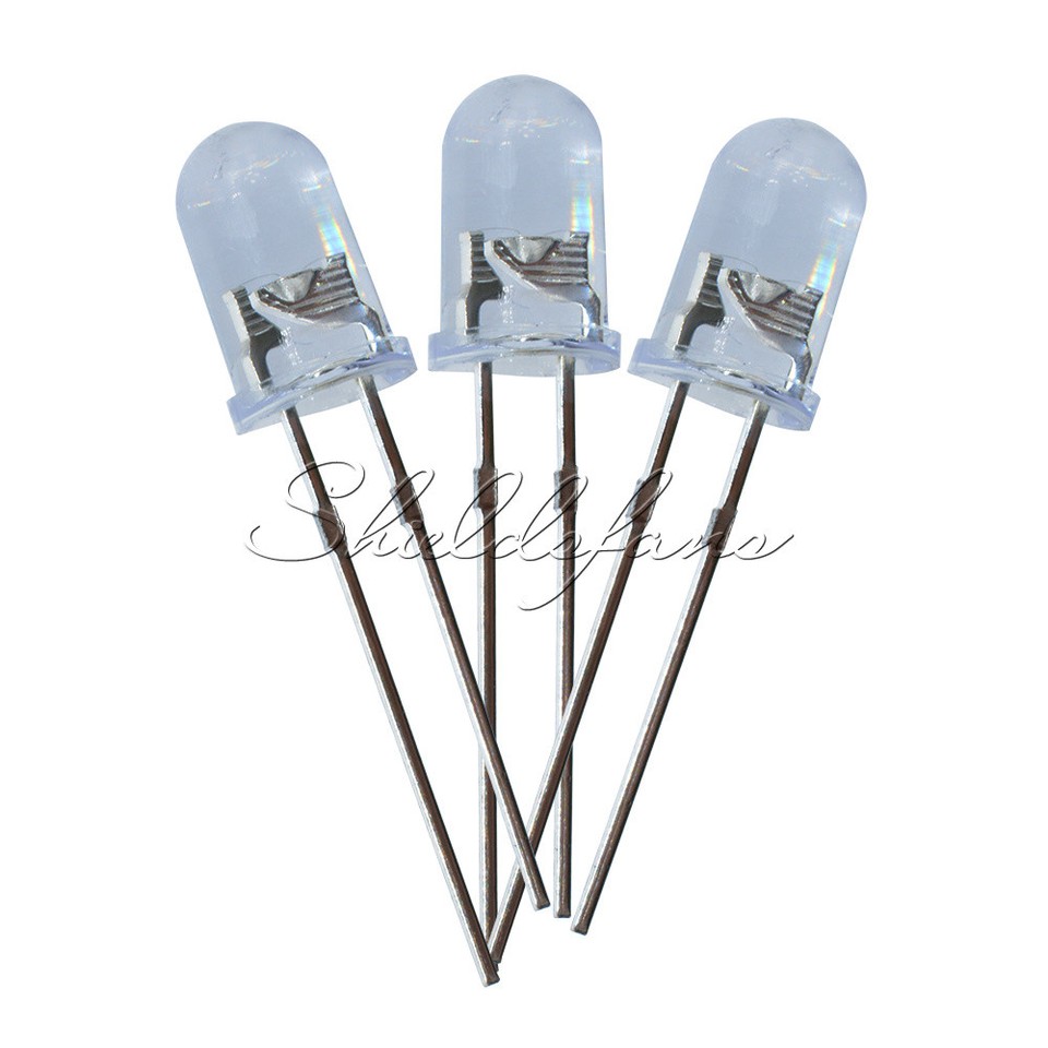 100Pcs F5 5MM White Color White Light Round Superbrigh t LED Lamp | eBay