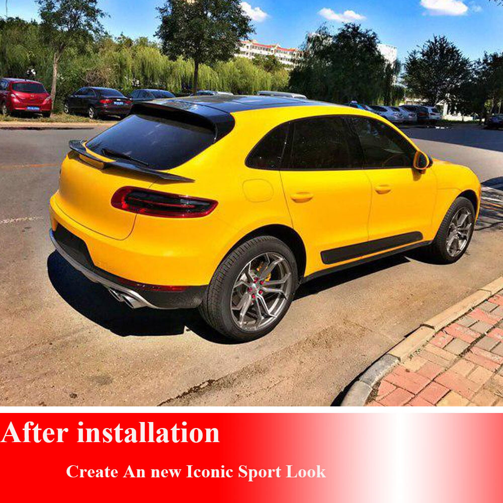 Carbon Fiber Rear Trunk Middle Spoiler Wing Lip Fit For Porsche Macan ...