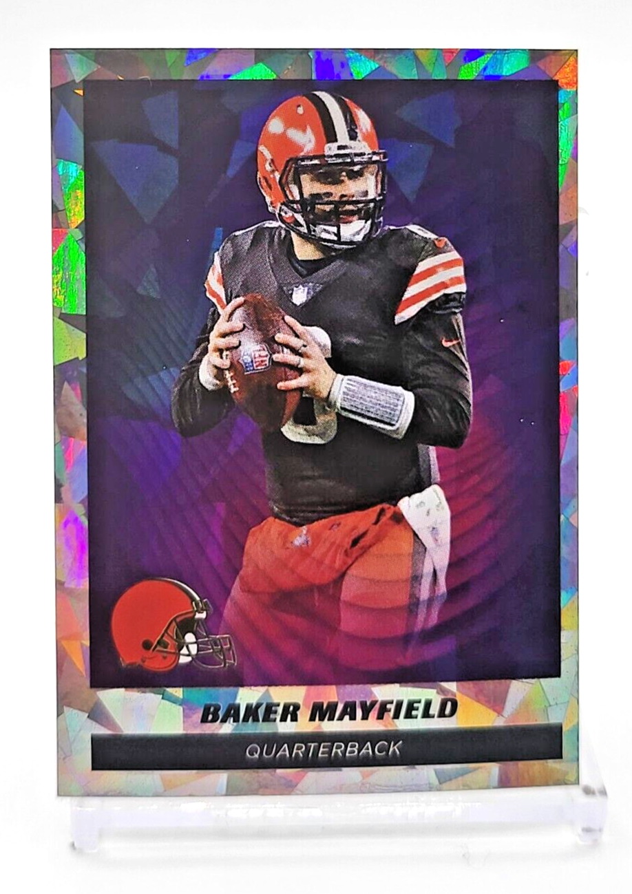 Baker Mayfield CRACKED ICE STICKER 2021 Panini NFL Sticker Card ...