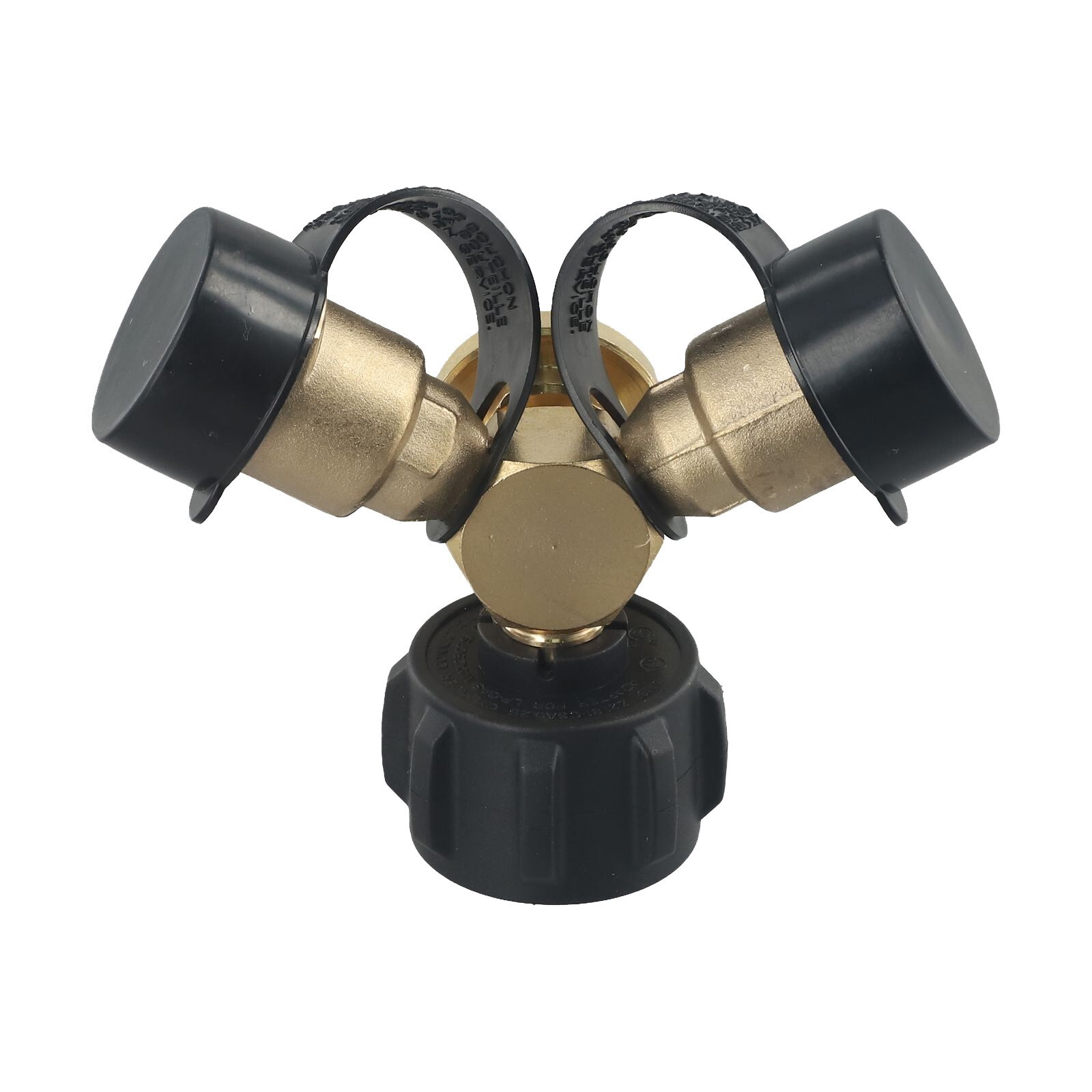 Heavy duty Brass Propane Y Splitter Adapter with Gauge Easy ...