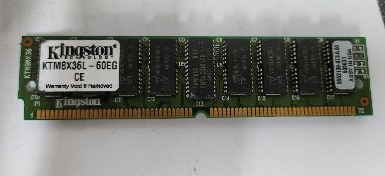Kingston KTM8X36L-60EG 32MB EDO 60ns Gold SIMM Memory Module | eBay