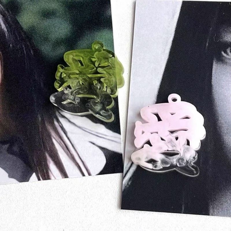 Double-love Word Keychains Mold DIY Epoxy Earrings Necklace Keychain ...