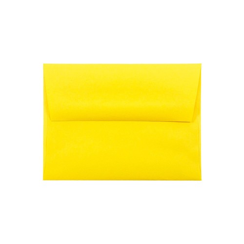 JAM Paper A2 Colored Invitation Envelopes 4.375 .75 Yellow Recycled ...