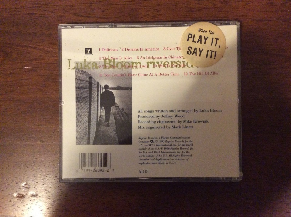 LUKA BLOOM – RIVERSIDE (CD-LIKE NEW) | eBay