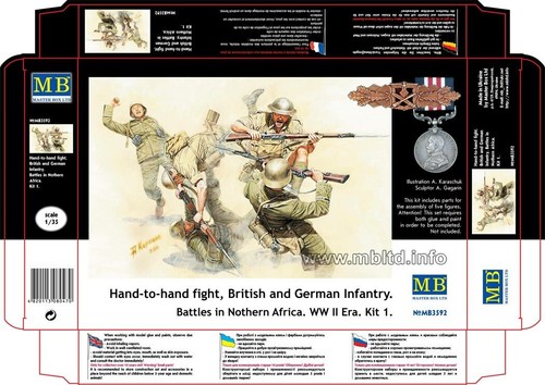 Master Box 3592 - 1/35 - Hand-to-hand fight British and German Infantry ...