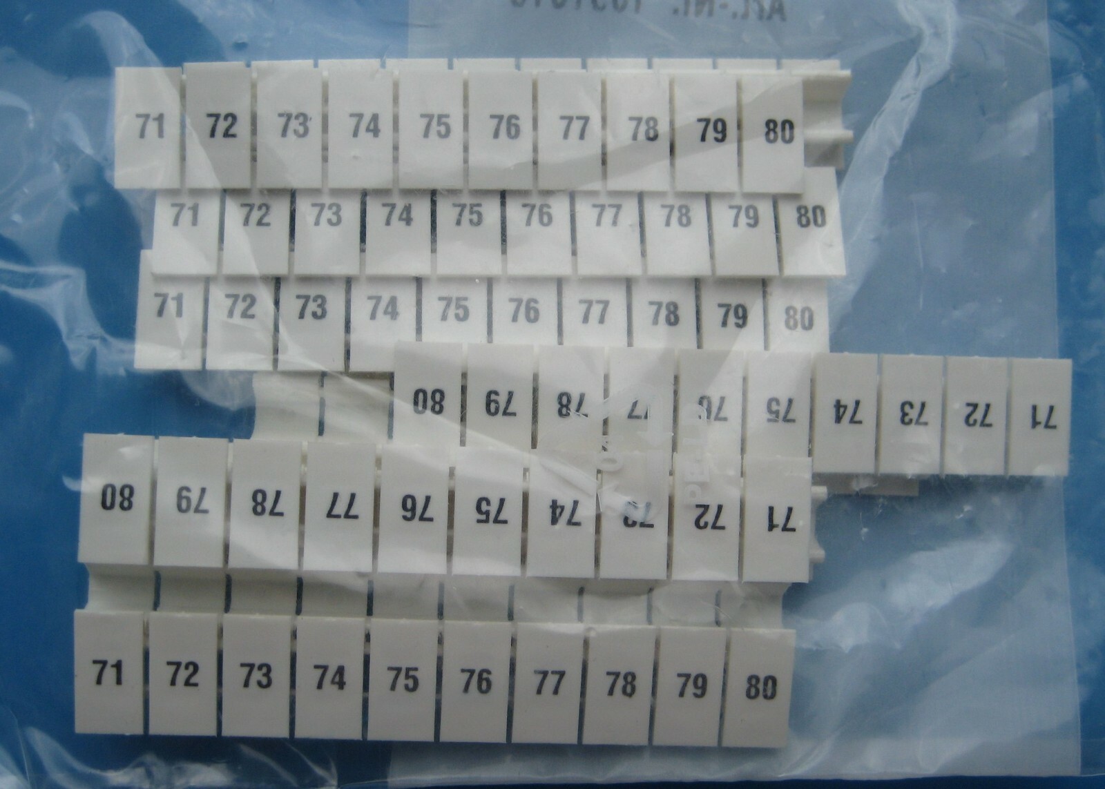 10x Phoenix Contact Beschriftungsstreifen Zackband ZB6 LGS Fortlfd ...