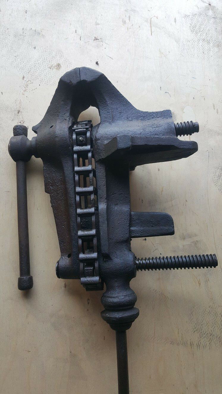 Fisher Blacksmith Leg Post Vise Chain Double Screw Vice Rare | eBay