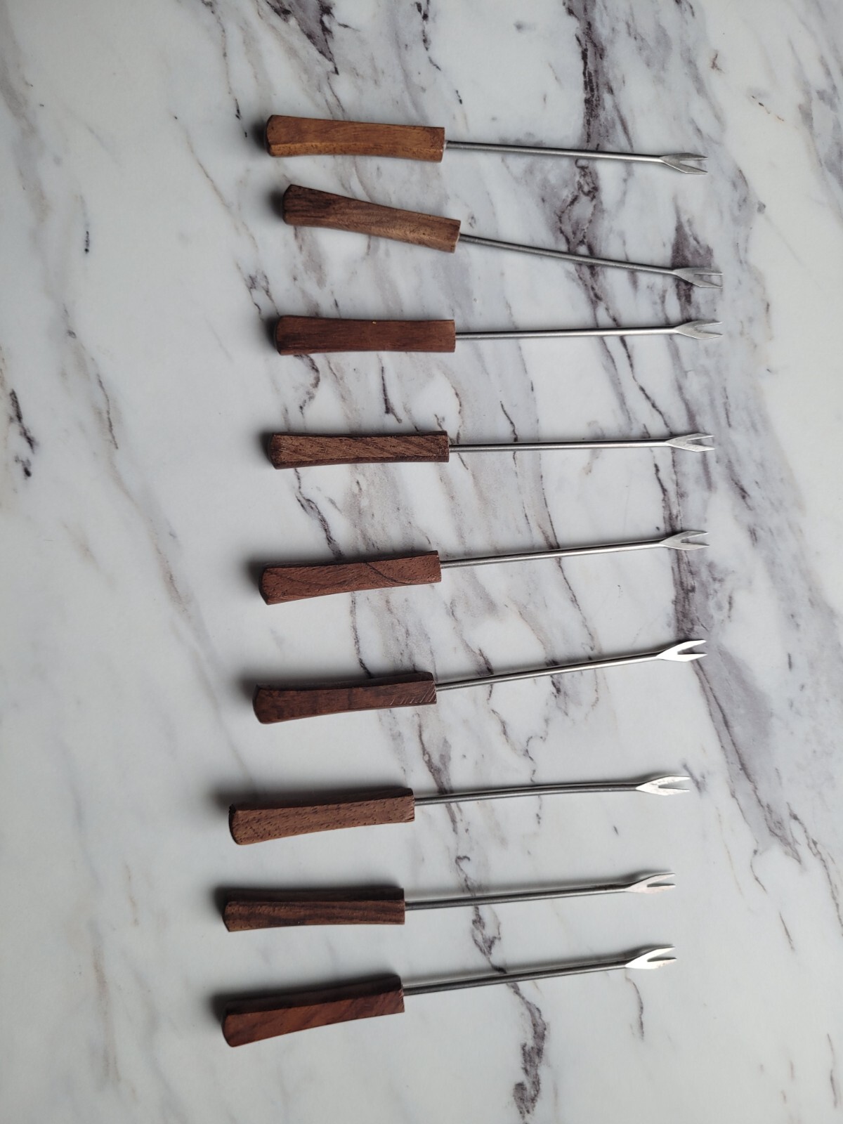 TEAK COCKTAIL 9 FORKS VINTAGE (BT-21-M-1) | eBay.de