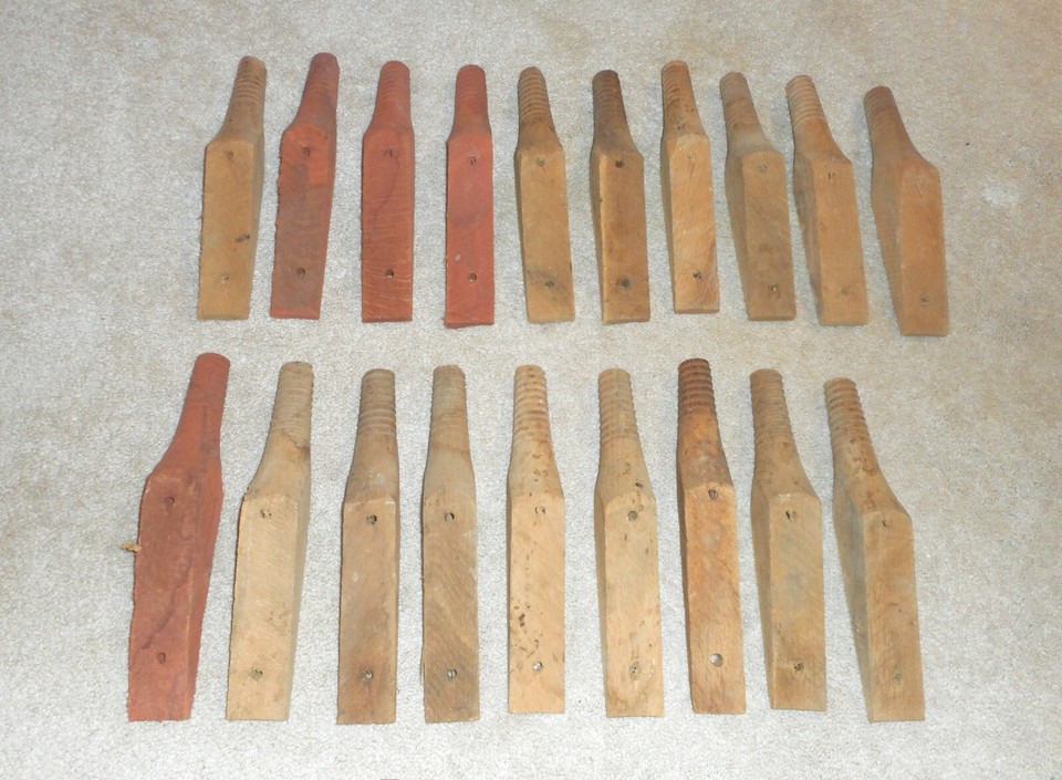 LOT OF 19 SIDE MOUNT OAK WOOD INSULATOR MOUNTING PINS (C) | eBay