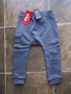 BNWT Baby Boy's FILA Blue Fleecy Trackpants Pants Size 2 18-24 Months ...