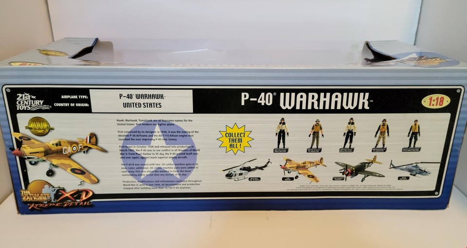 P-40B Warhawk 1:18 23rd Pursuit Squadron WWII 21st Century Toys NIB | eBay